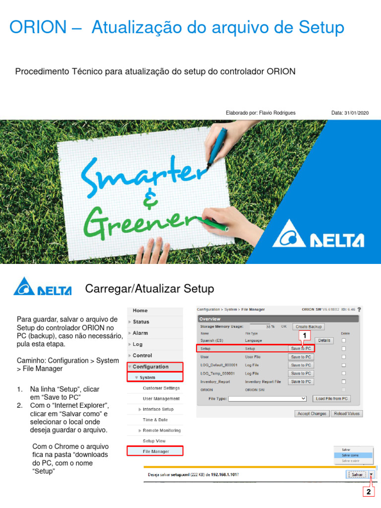 ORION Atualizar Setup PT Rev01 | PDF