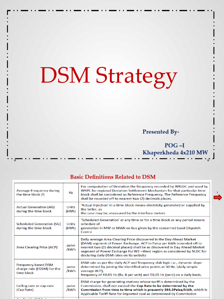 DSM Strategy | PDF | Physical Quantities | Power (Physics)