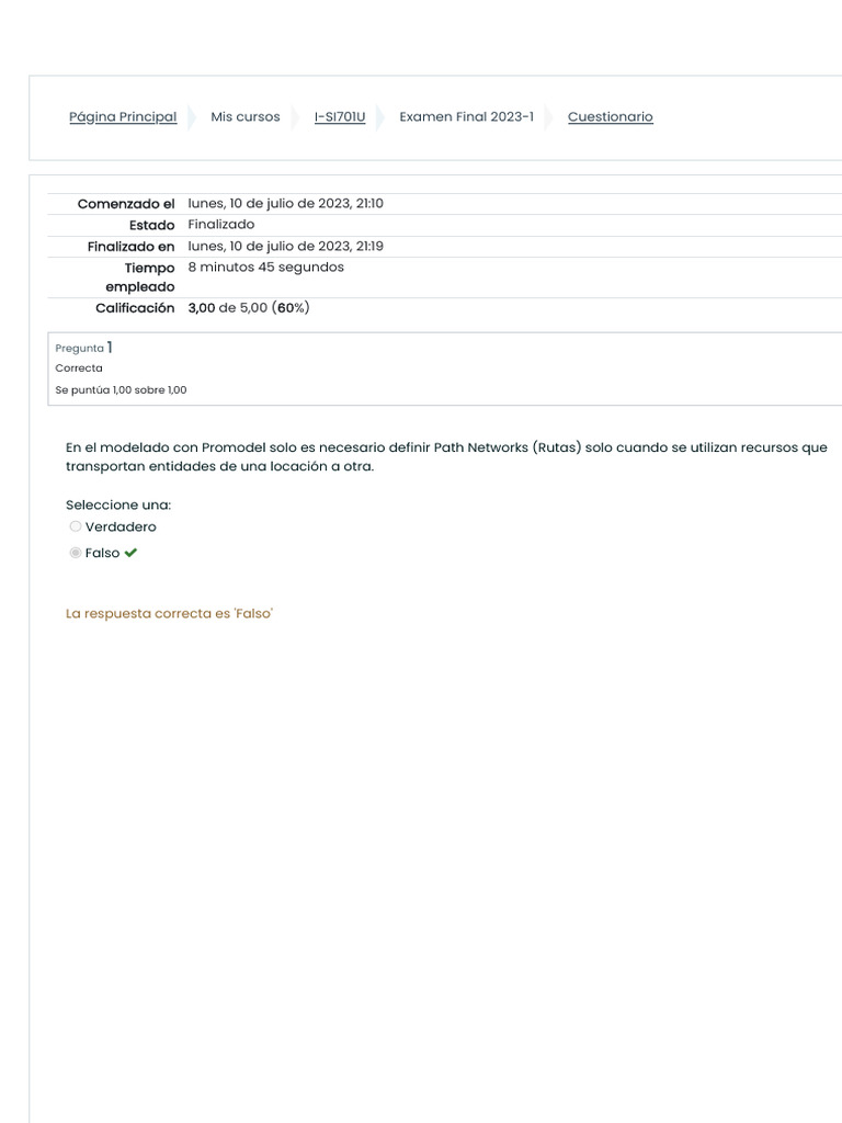 Cuestionario EX FINAL SIMULACIÓN | PDF | Ciencias de la Computación ...
