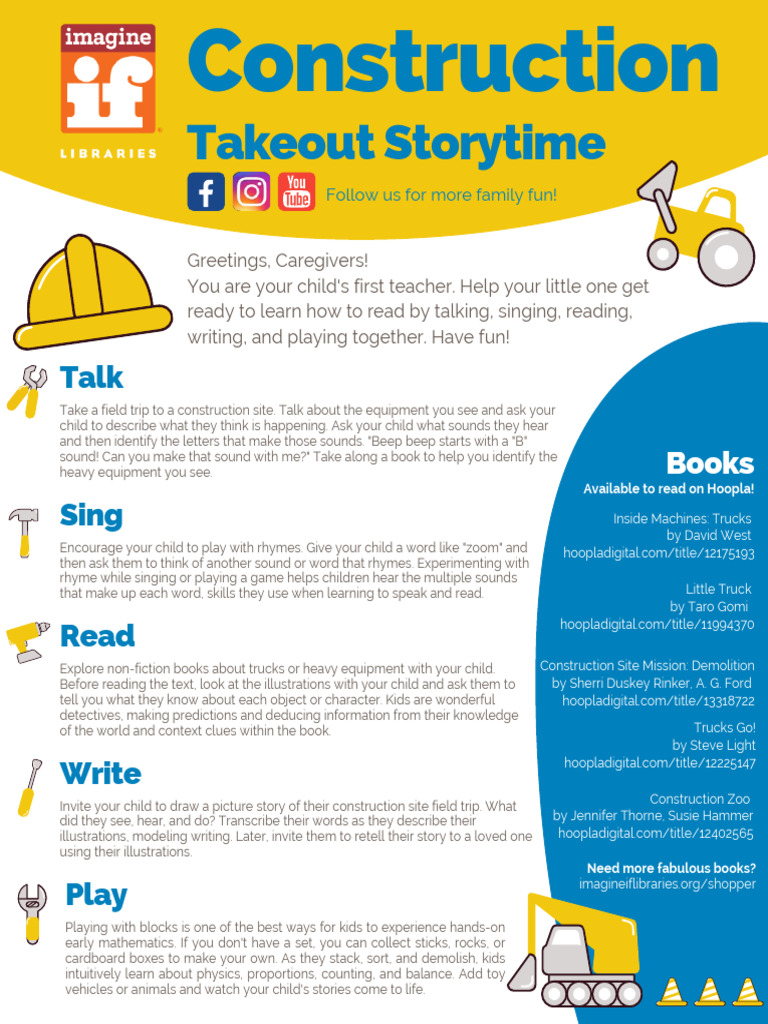 Construction Takeout Storytime | PDF | Language Arts & Discipline