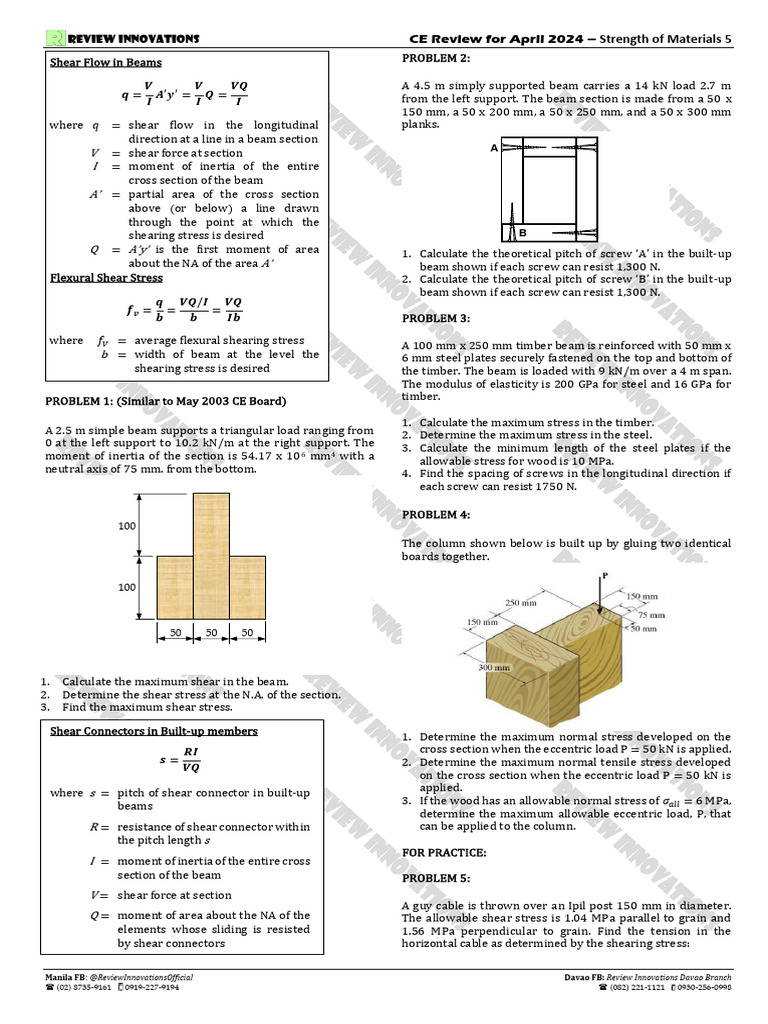 Apr 2024 - Strength of Materials 5 | PDF
