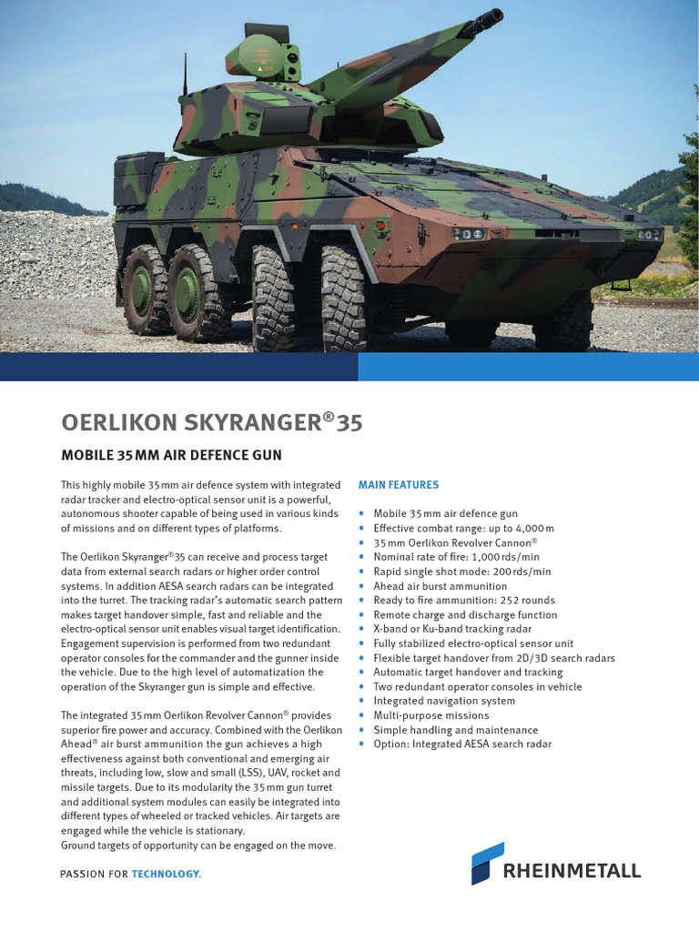 D742e0823 Oerlikon Skyranger 35 | PDF