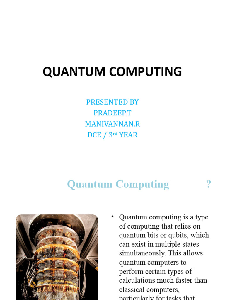 Quantum Computing | PDF