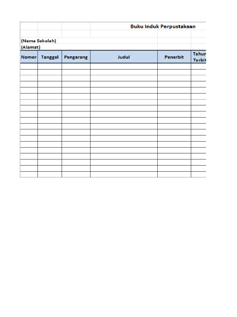 Buku Induk Perpustakaan Pdf