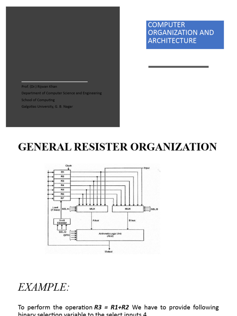 File 1693830933 GUSCSE202332280 L6-ComputerOrganizationandArchitecture | PDF | Bit | Theory Of ...