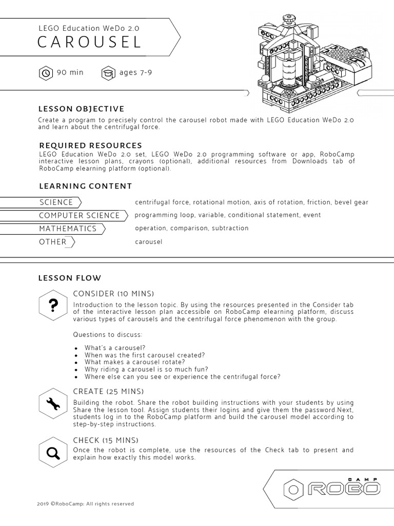 Carousel Wedo2 Scratch Lesson Plan | PDF | Educational Technology ...