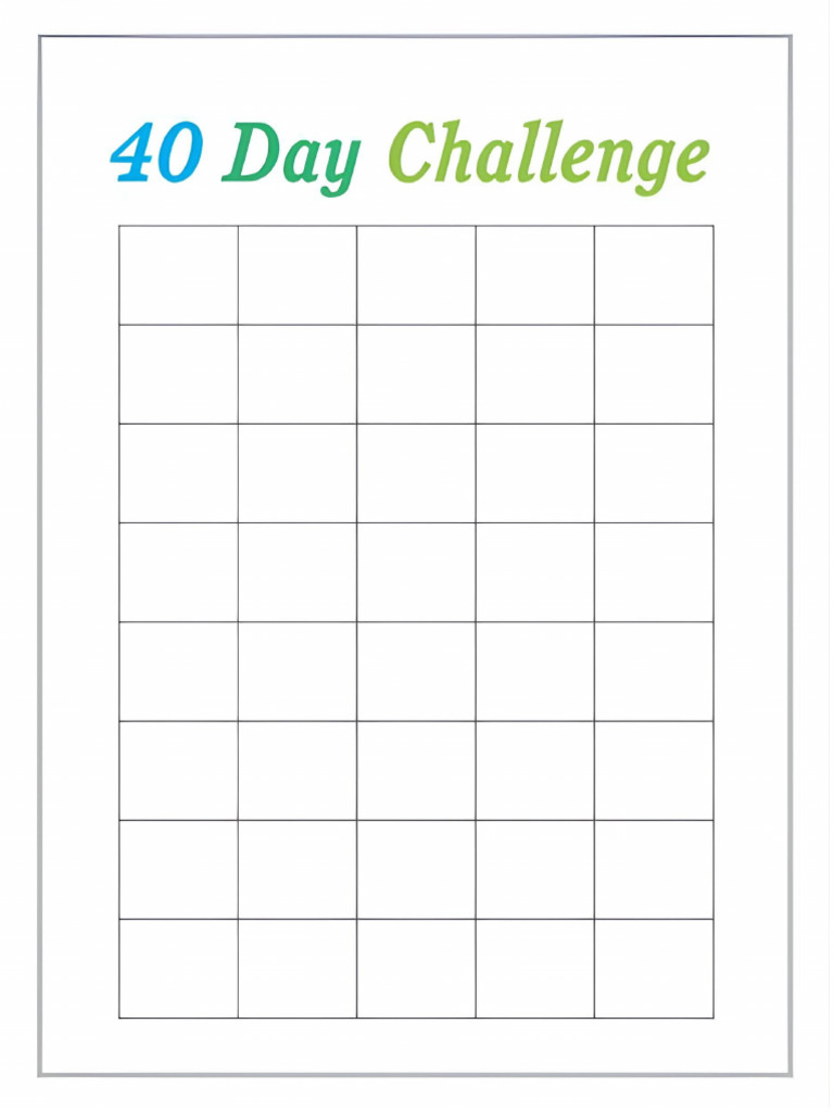 40 Days Printable | PDF