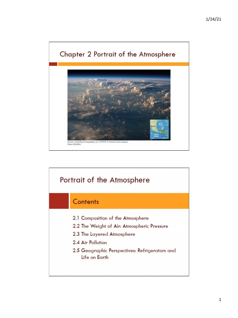 Lecture 3 - Portrait of The Atmosphere | PDF | Atmosphere Of Earth | Troposphere