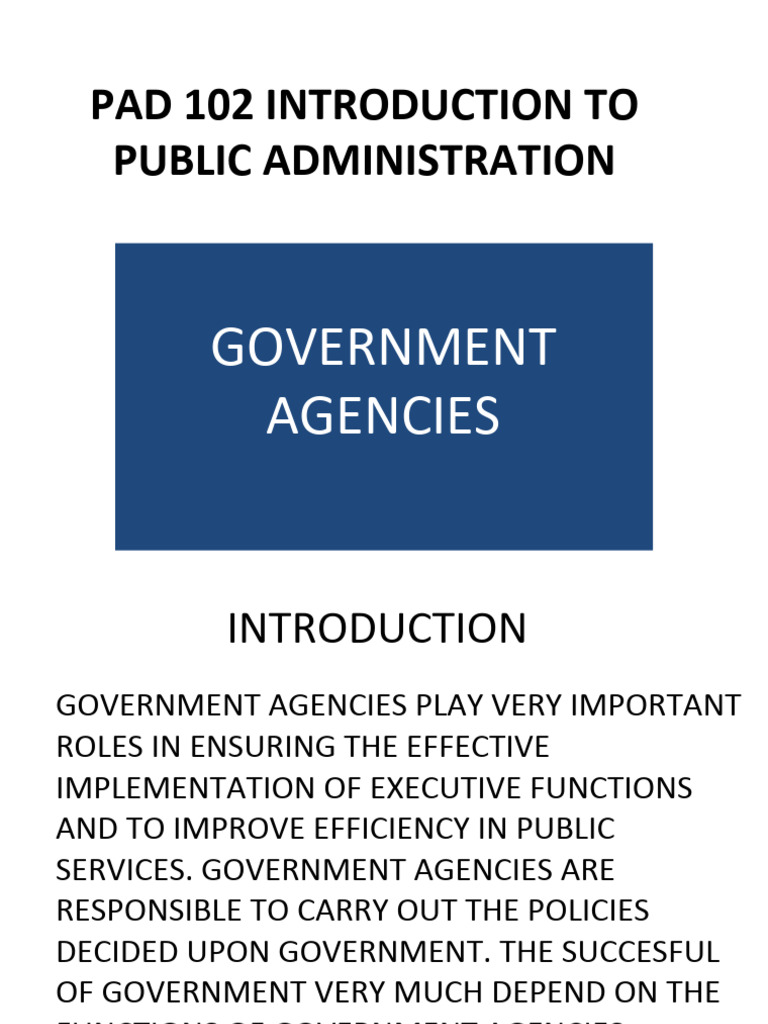 Slide Government Agencies | PDF