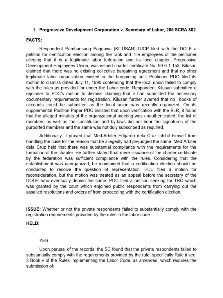 LABOR RELATIONS CASES 2 Casesdocx | PDF | Strike Action | Employment