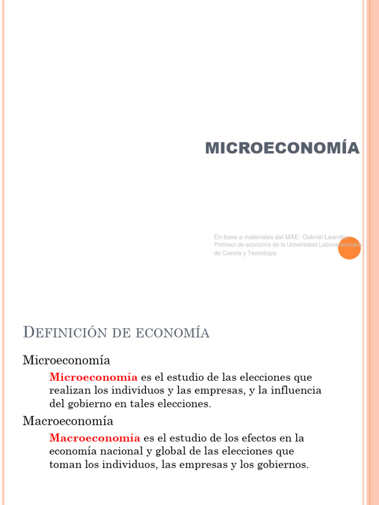 Microeconom Ã A | PDF