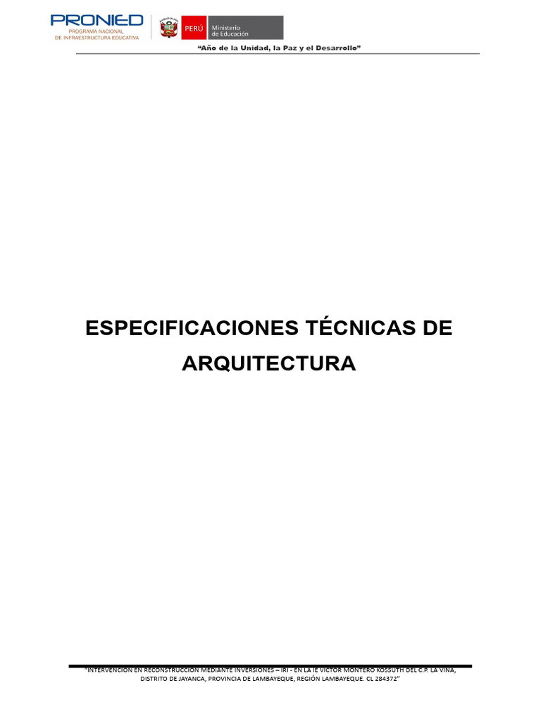 Especificaciones Técnicas Arquitectura | PDF | Ladrillo | Arcilla