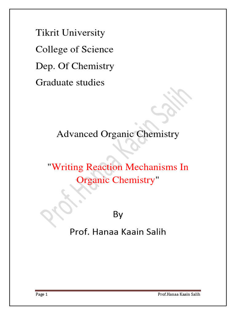 Understanding Organic Reaction Mechanisms | PDF | Chemical Reactions | Acid