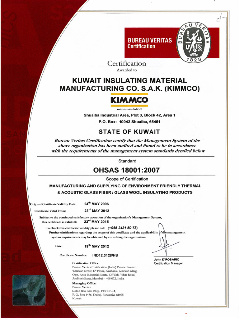 Ohsas 18001 - 2007 | PDF