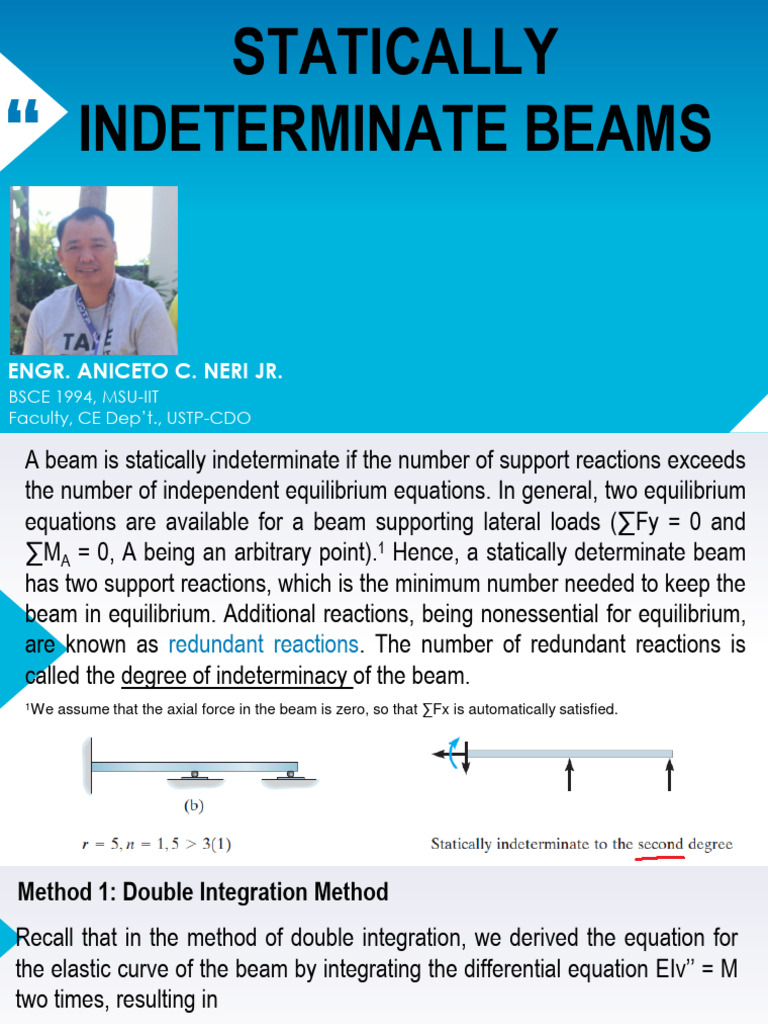 Statically Indeterminate Beams Analysis | PDF | Teaching Methods ...
