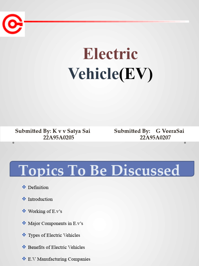 Daa - Presentation Final | PDF | Electric Vehicle | Plug In Hybrid