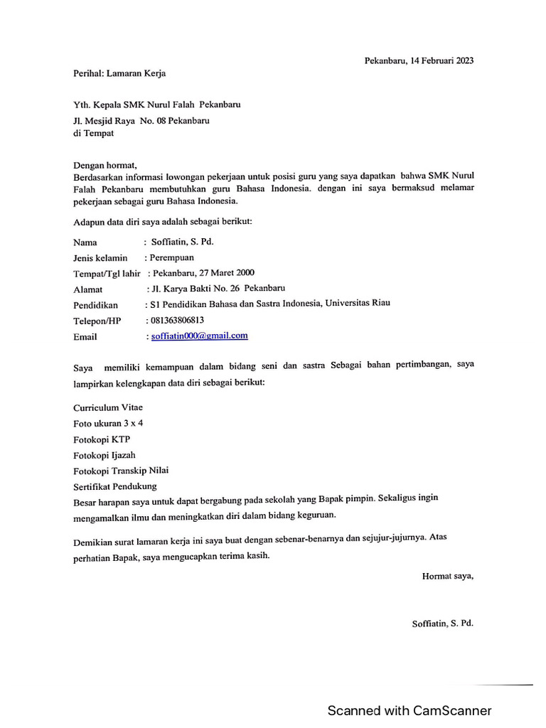 Lamaran | PDF
