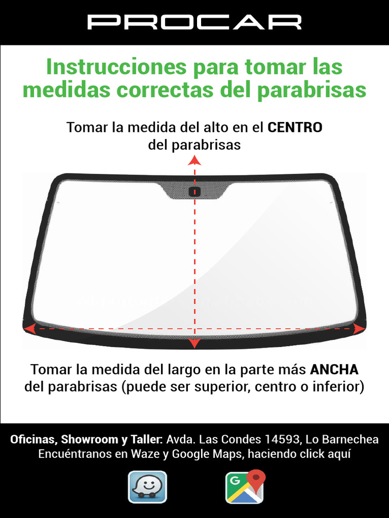 Instrucción Medidas Parabrisas | PDF | Negocios | Salud y bienestar
