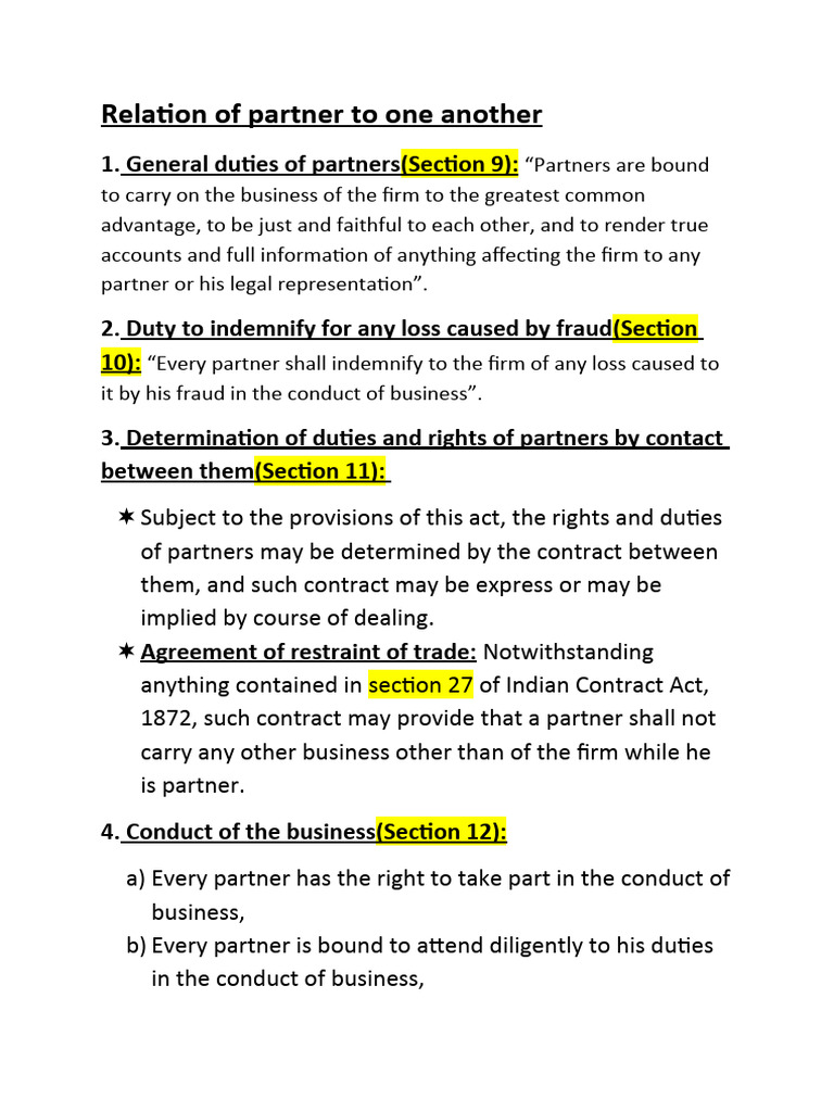 Relation of The Partners | PDF | Legal Liability | Guarantee