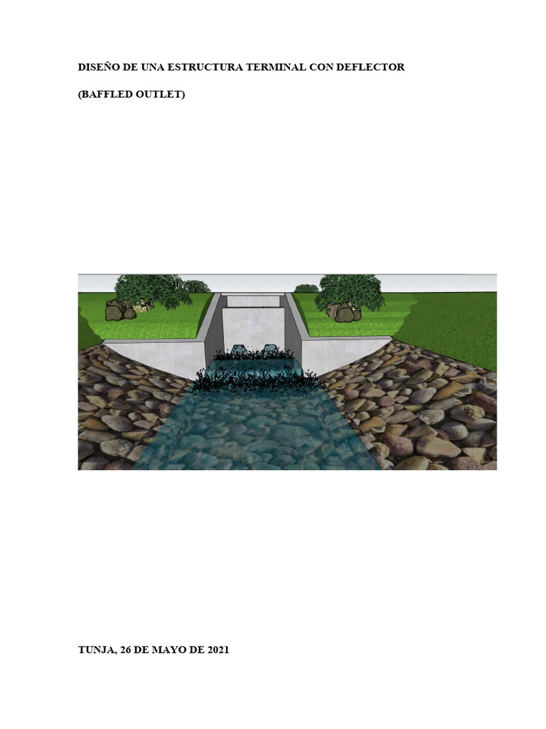 Diseño de Una Estructura Terminal Con Deflector | PDF | Canal | Agua