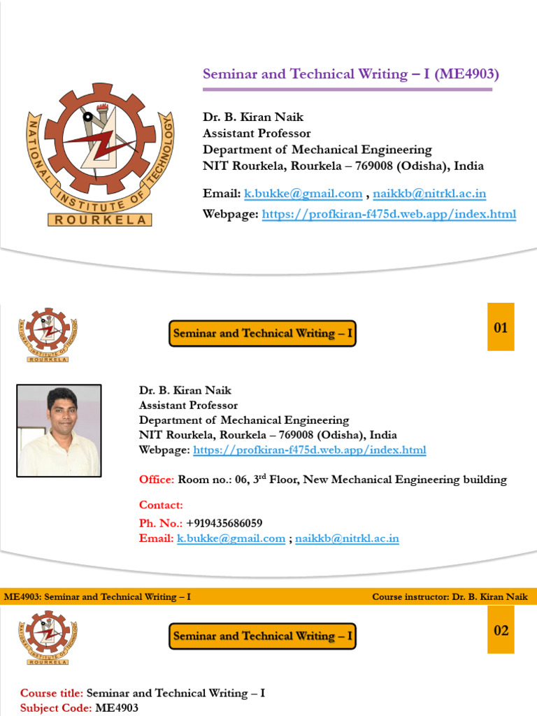 Technical Writing Seminar by Dr. Naik | PDF | Technology & Engineering