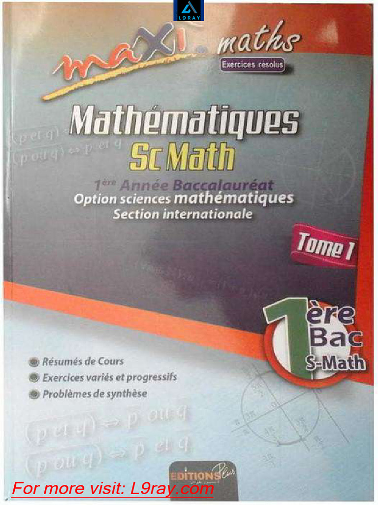 Maxi Maths 1er Bac SM Tome 1 PDF | PDF | Business