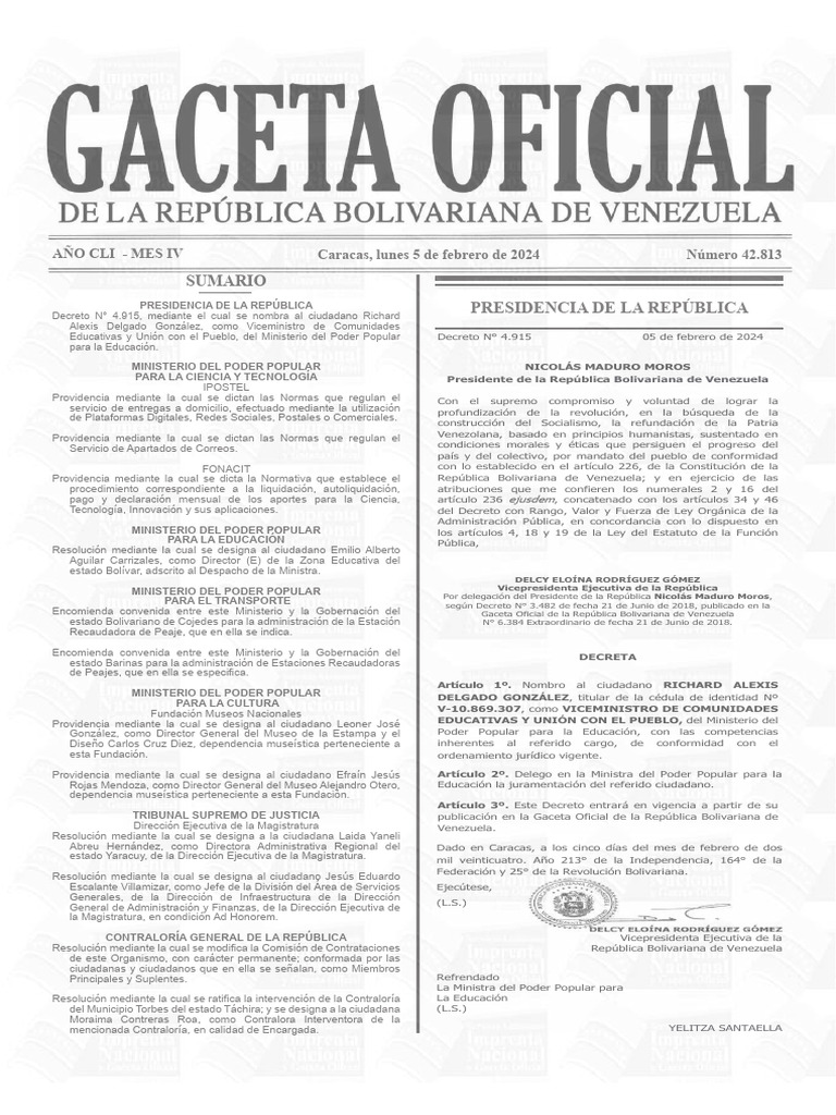 Locti 2024 - 240222 - 211022 | PDF | Venezuela | Nicolás Maduro