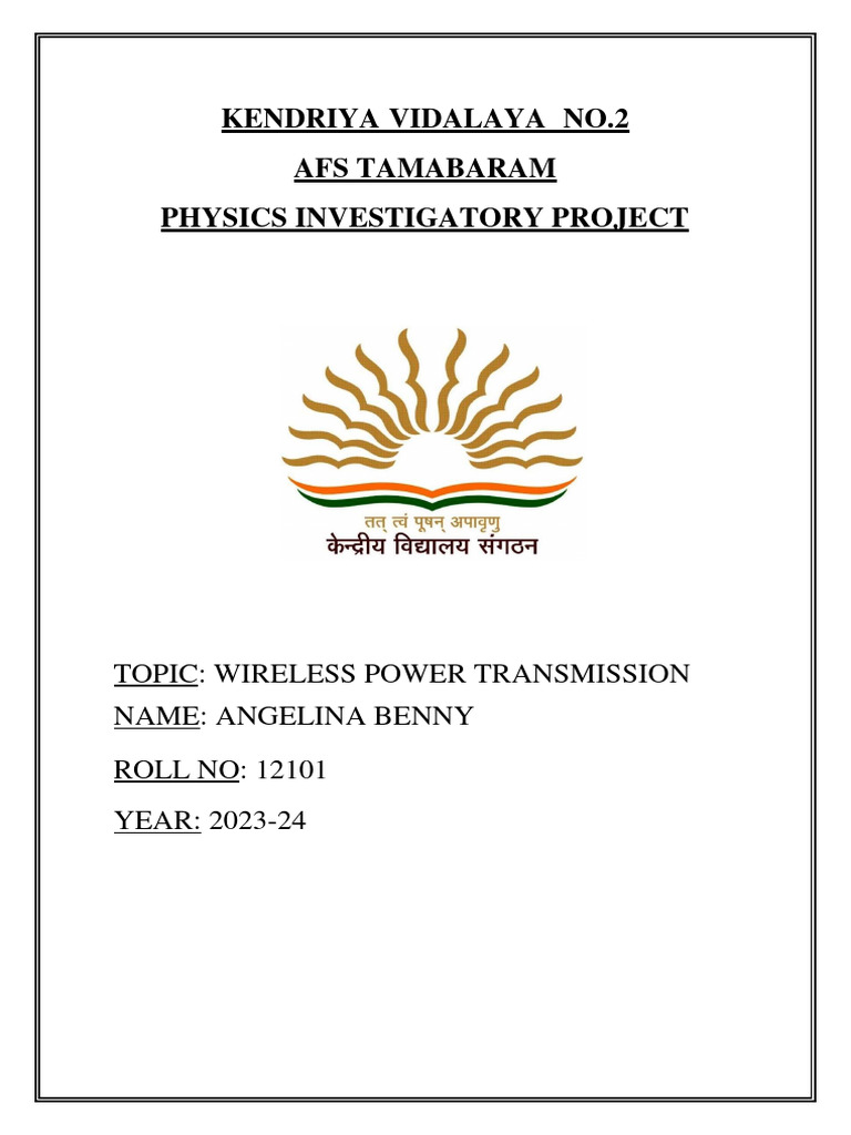 Physics Investigatory Project Class 12 | PDF