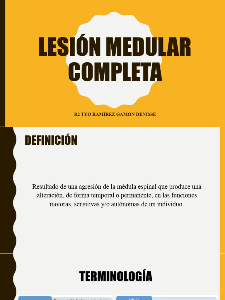 Lesión Medular Completa | PDF | Lesión de la médula espinal | Medicina