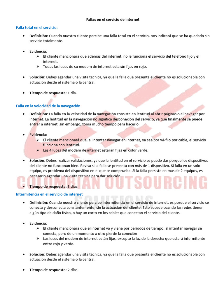 Soluciones a Fallas de Internet | PDF
