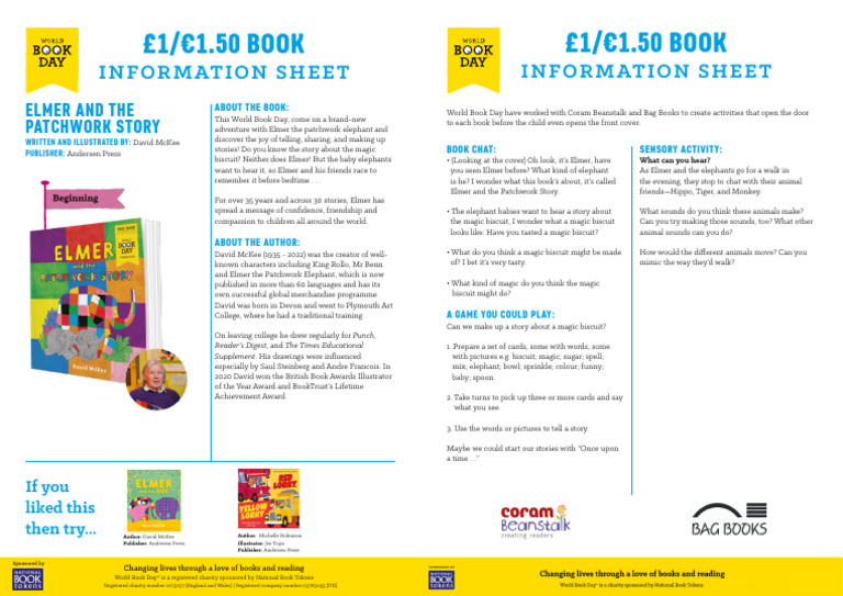 Updated Elmer 1 Book Info Sheet | PDF