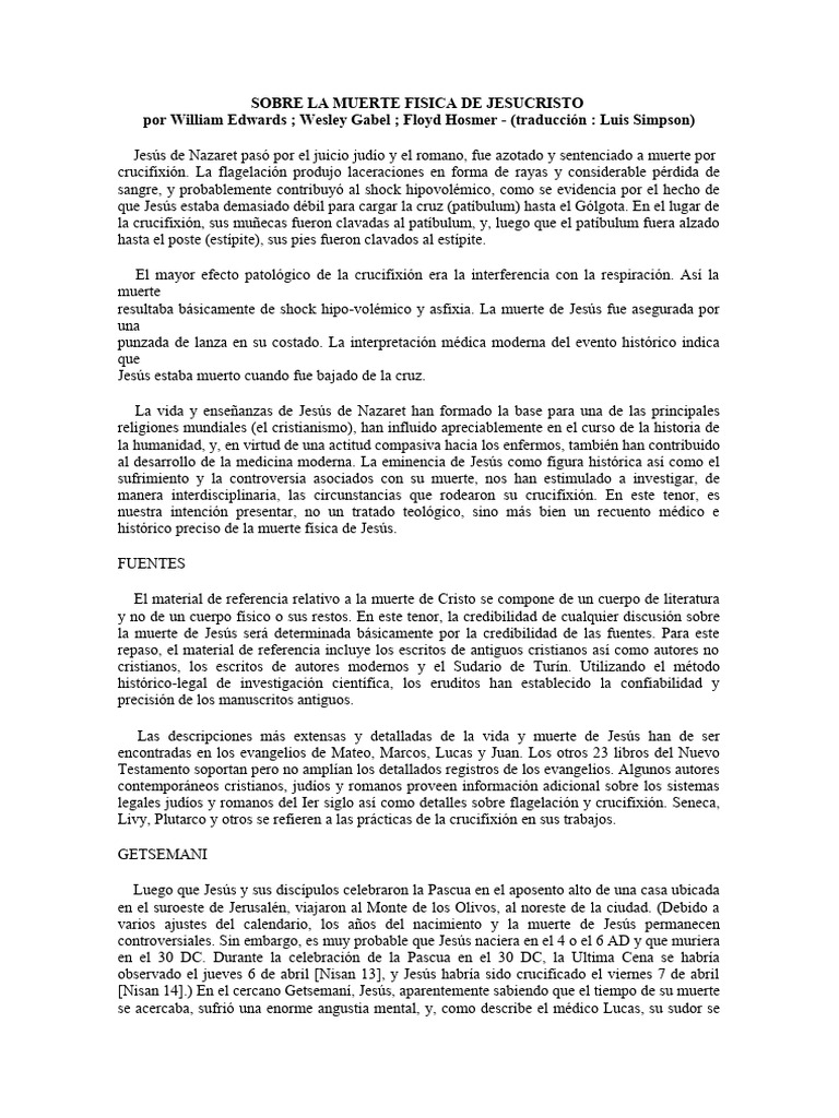 La Muerte De Cristo Y Sus Consecuencias Pdf 4575