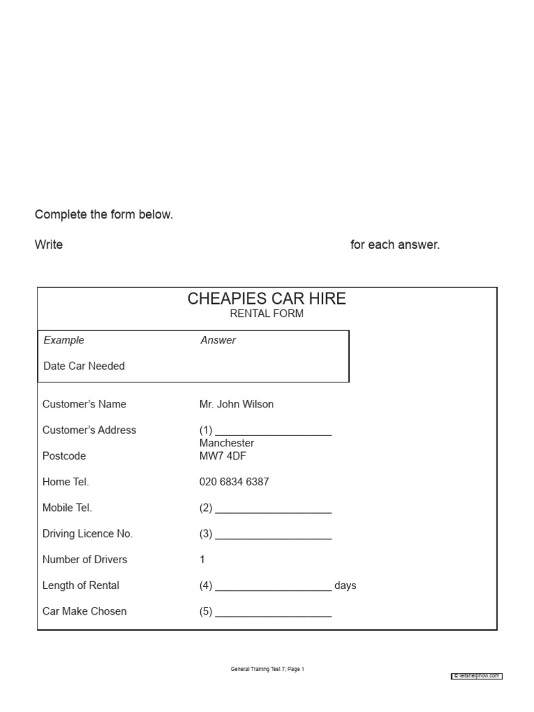 General Training Question Paper Test 7 | PDF