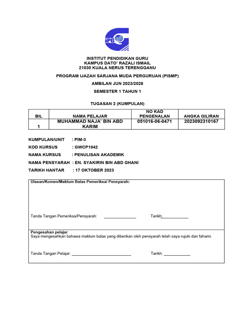 PB Penulisan Akademik. | PDF