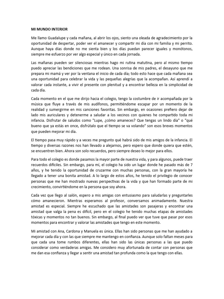 Mi Mundo Interior | PDF | Felicidad