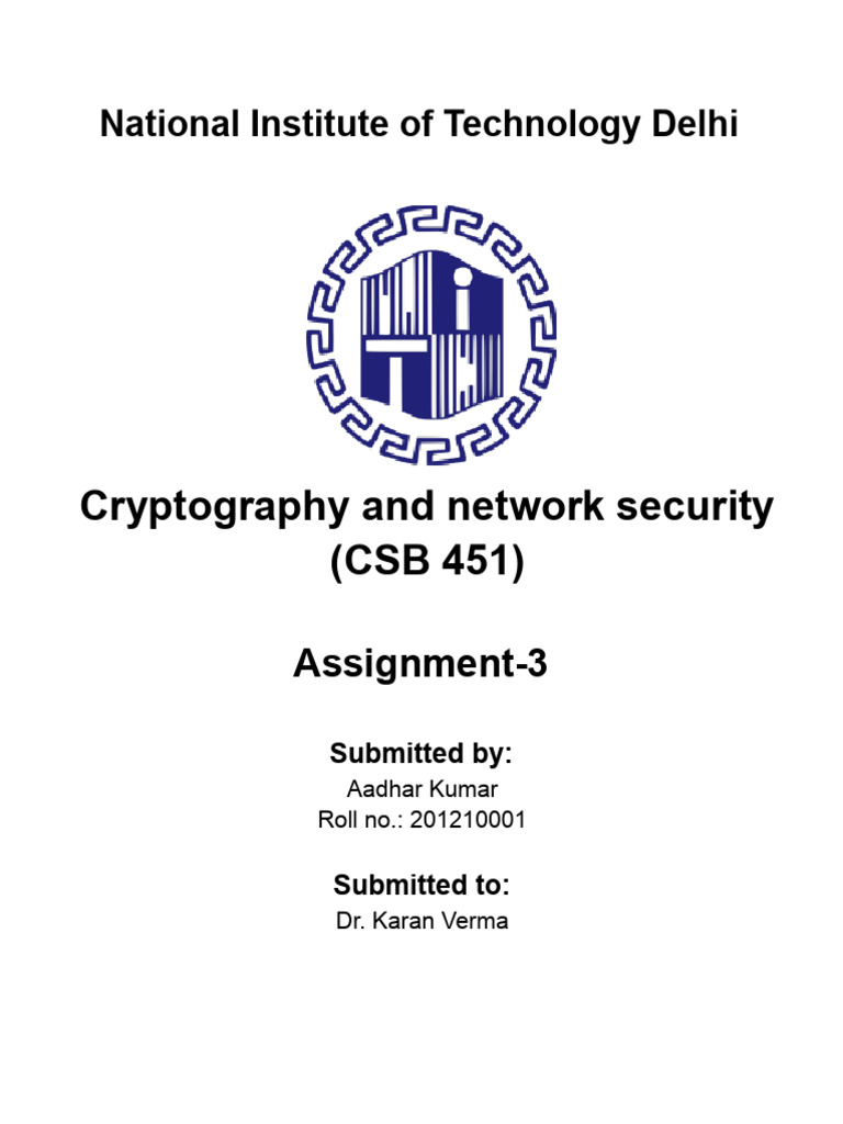 CSB451 Ca3 | PDF | Cryptography | Key (Cryptography)