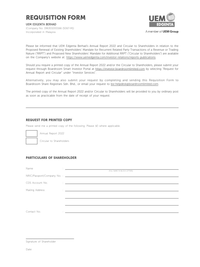 Requisition Form | PDF