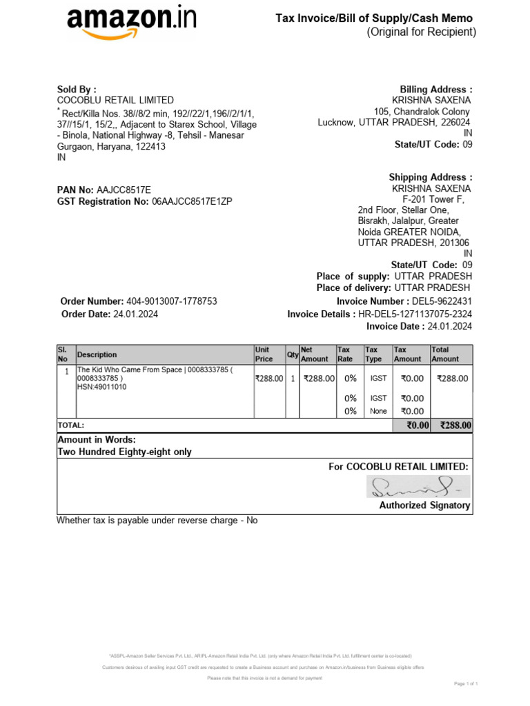 Book Invoice 24 Jan 2024 | PDF | Invoice | Payments