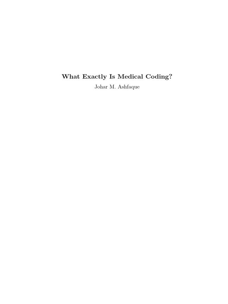 What Exactly Is Medical Coding | PDF | Service Industries | Health ...