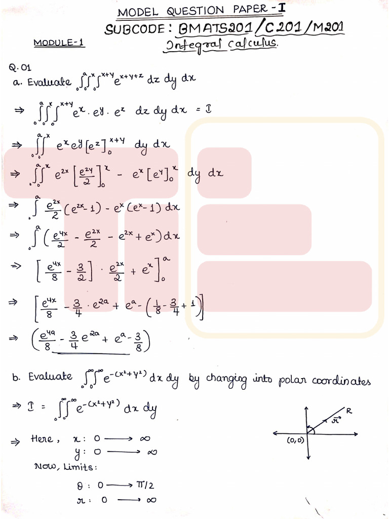 Bmats201 (Model QP Solutions) - Tanuja BR (1) PDF | PDF