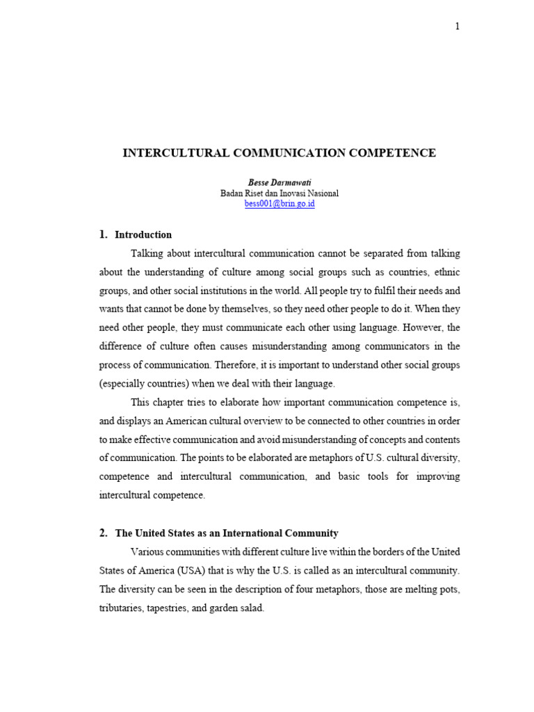 Intercultural Communication Competence (Chapter 3) | PDF