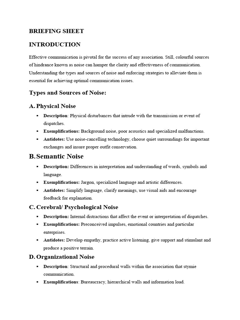 Briefing Sheet | PDF