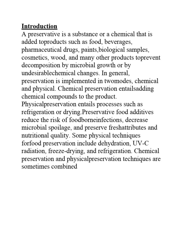 Chem Ip | PDF | Food Preservation | Chemical Substances
