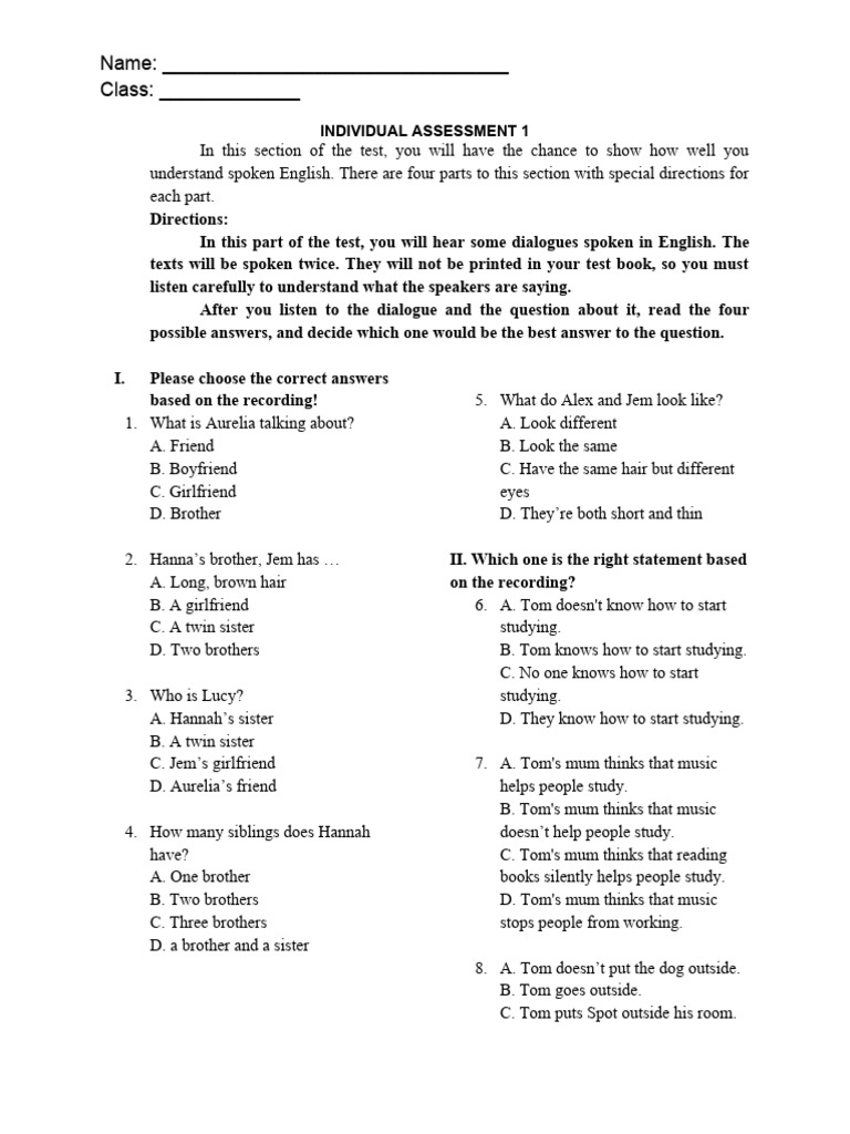 KPP Individual Test | PDF