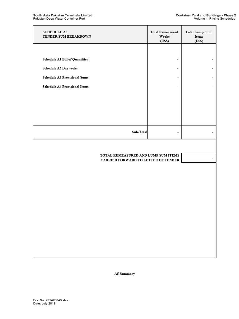 YB Phase II - Pricing Schedules-Locked | PDF | Road Surface | Insurance