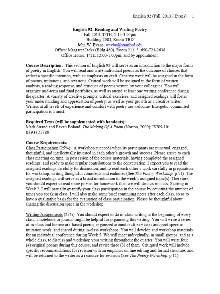 How To Conduct Poetry Workshop | PDF