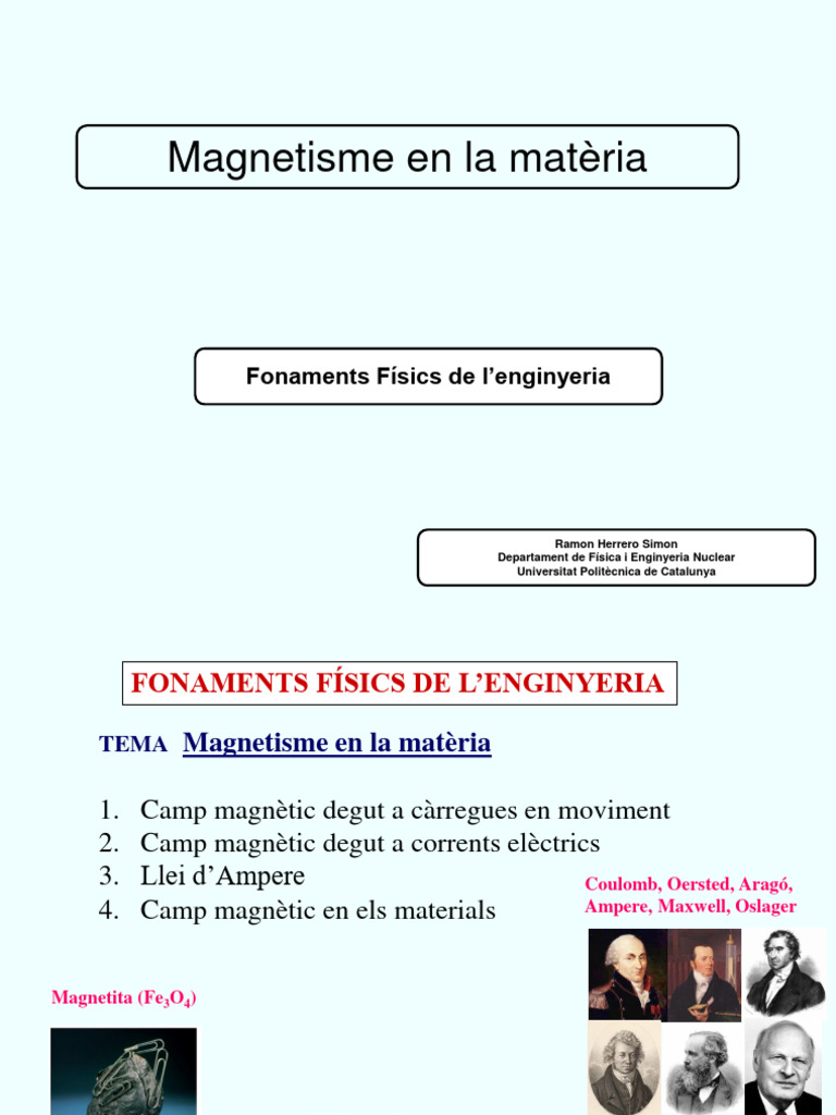 Magnetisme en La Matèria | PDF