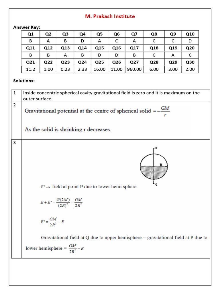 Test Key&Solutions | PDF
