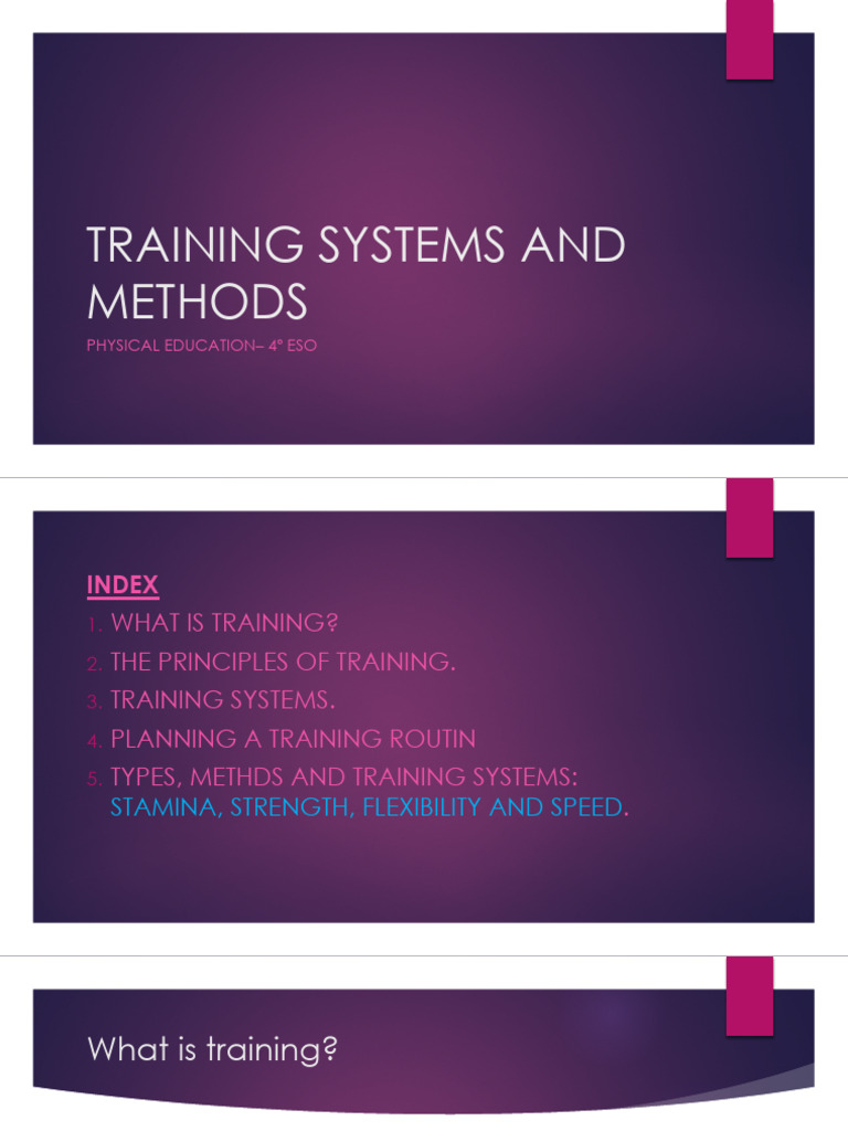 4ºeso - Training Systems | PDF | Flexibility (Anatomy) | Muscle Contraction