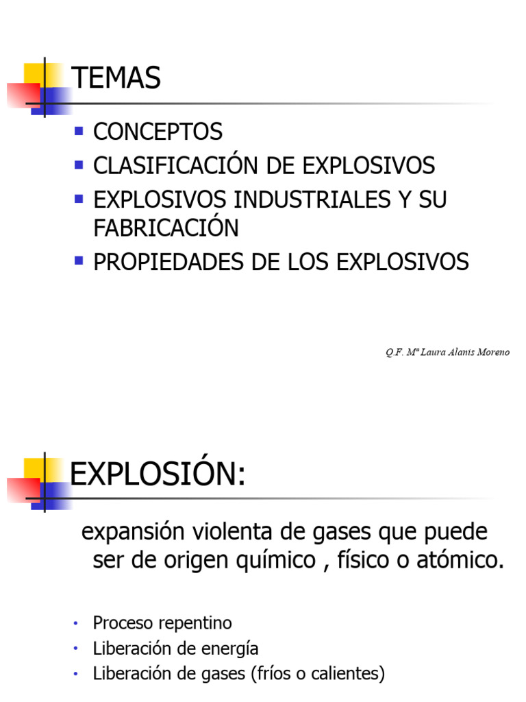 Definiciones de Explosivos | PDF | Sustancias químicas | Materiales